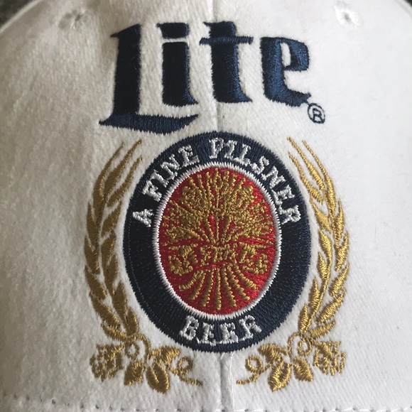 Miller Lite | Accessories | Nwot White Miller Lite Logo Baseball Cap ...